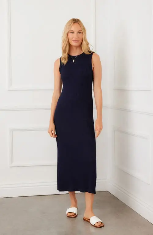 Karen Kane Ribbed Column Midi Dress