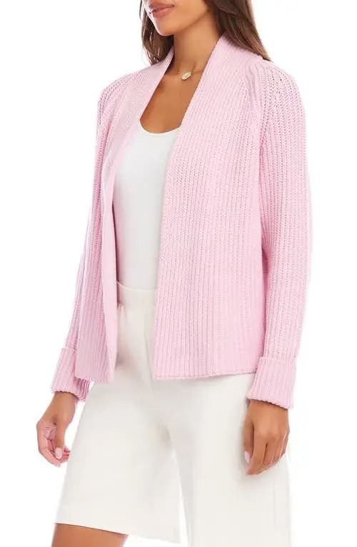 Karen Kane Rib Crop Cardigan - Pink