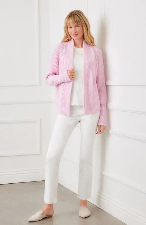 Karen Kane Rib Crop Cardigan - Pink
