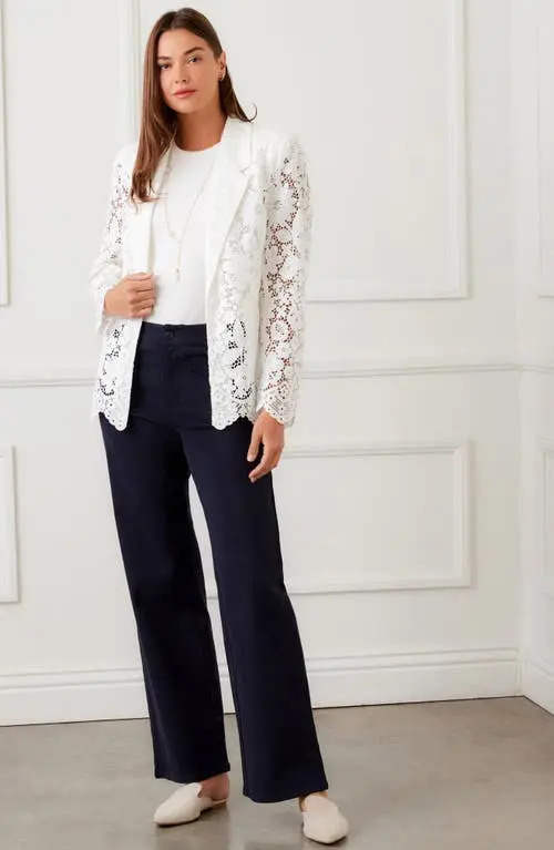 Karen Kane Scallop Trim Lace Blazer