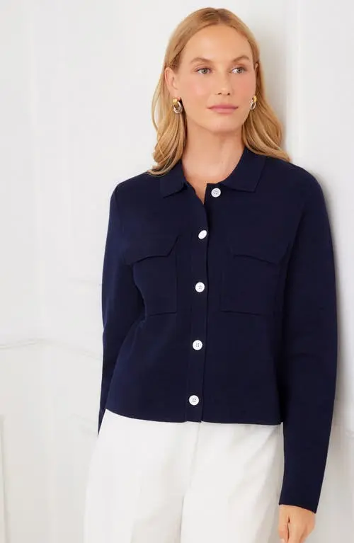 Karen Kane Collared Sweater Jacket