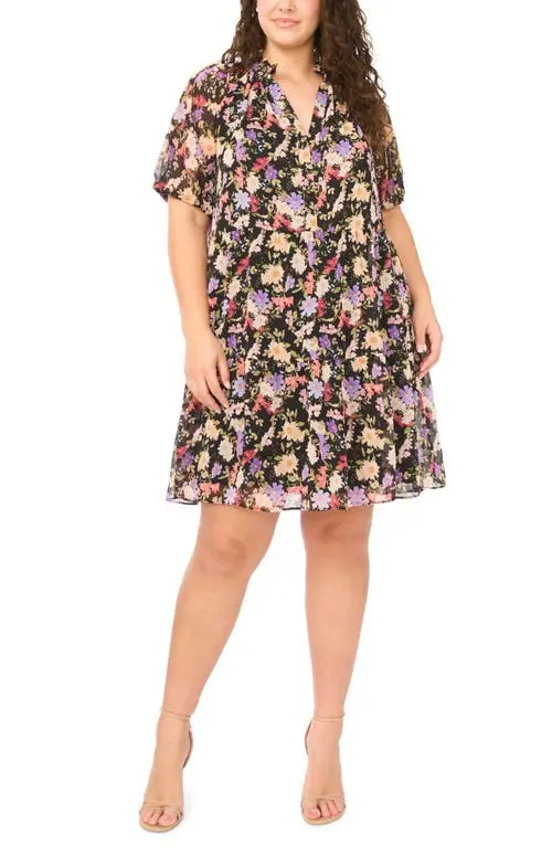 CECE DUPRAZ Floral Babydoll Dress