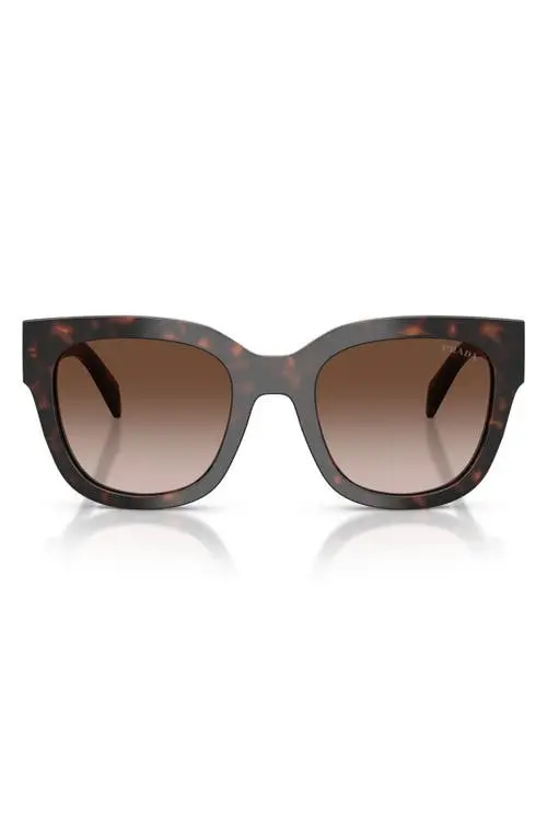 Prada 53mm Square Sunglasses - Root Tortoise/brown Gradient