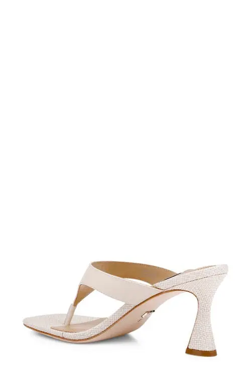 Badgley Mischka Whitley Leather Flip Flops - Ivory