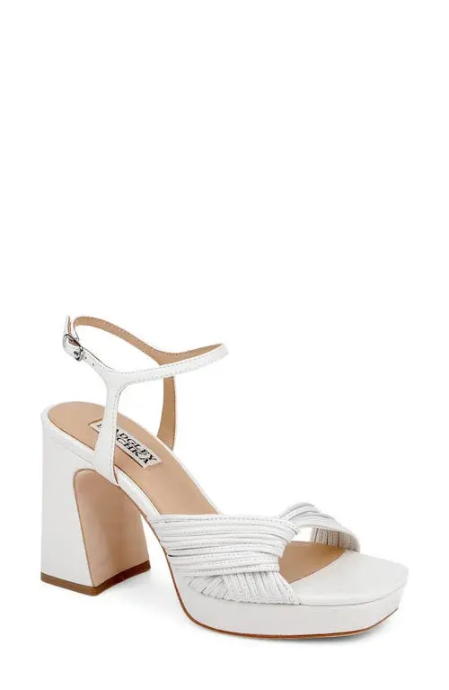 Badgley Mischka Winslet Platform Sandal - White Leather