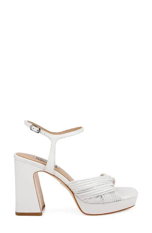 Badgley Mischka Winslet Platform Sandal - White Leather