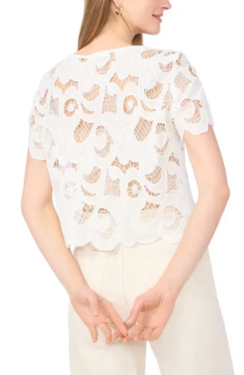 Vince Camuto Short Sleeve Lace Top