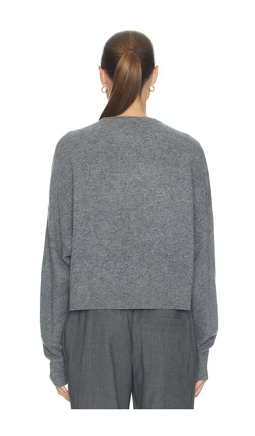 Blumarine Knit Logo Embroidered Pullover - Grey