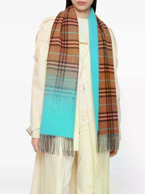Burberry Gradient Check Cashmere Scarf