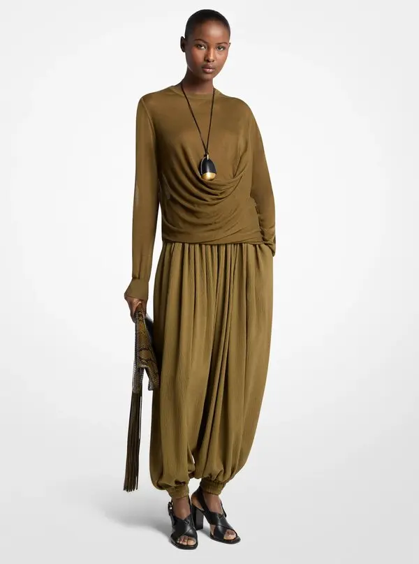 Michael Kors Draped Gauze Pullover