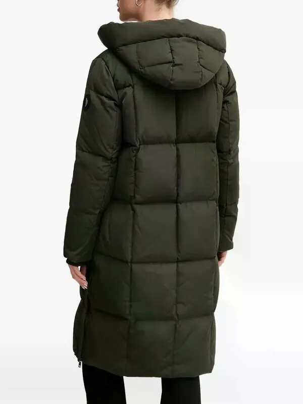 MOS MOSH Nova Square Hooded Quilted Coat - Green