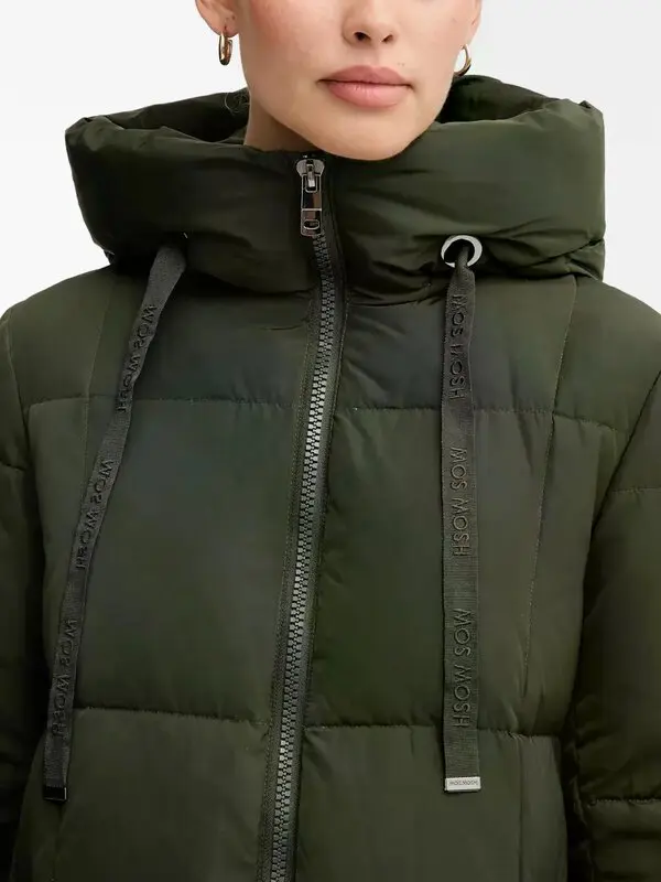 MOS MOSH Nova Square Hooded Quilted Coat - Green