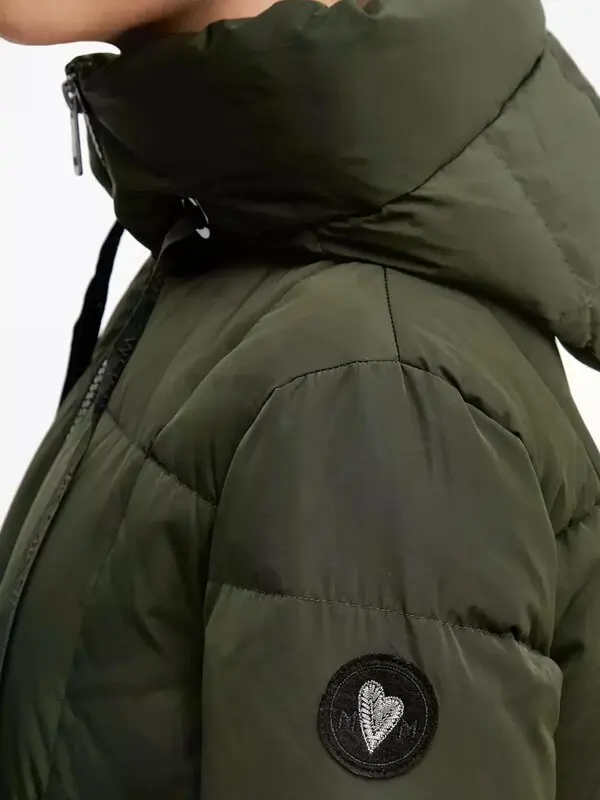 MOS MOSH Nova Square Hooded Quilted Coat - Green
