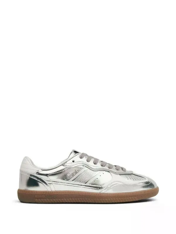 ALOHAS Metallic Perforated Lace-up Sneakers - Silver