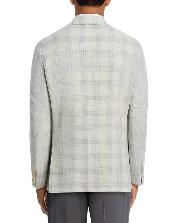 JACK VICTOR Hampton Plaid Jersey Blazer