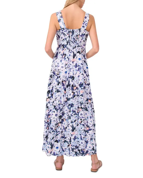 Vince Camuto Smocked Back Challis Maxi Dress