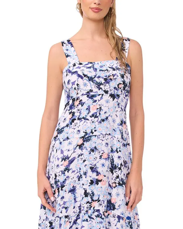 Vince Camuto Smocked Back Challis Maxi Dress