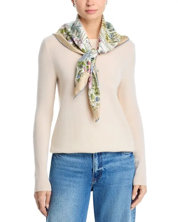Echo Summer Bounty Silk Square Scarf - Pebble
