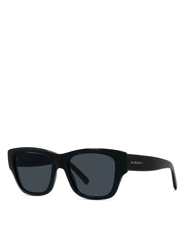 Givenchy Geometric Sunglasses, 53mm - Shiny Black/smoke