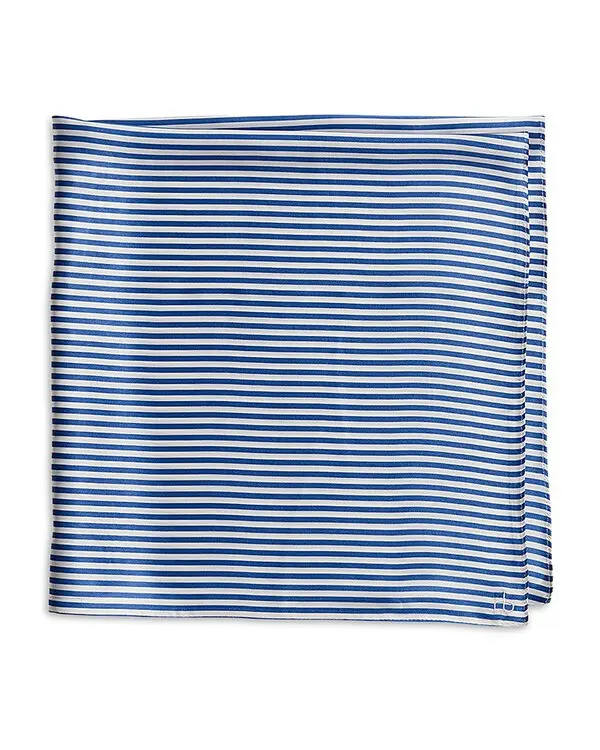 Rag & Bone Gail Striped Silk Scarf - Blue/white Stripe