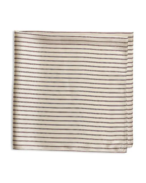 Rag & Bone Gail Striped Silk Scarf - Ivory/burgundy Stripe
