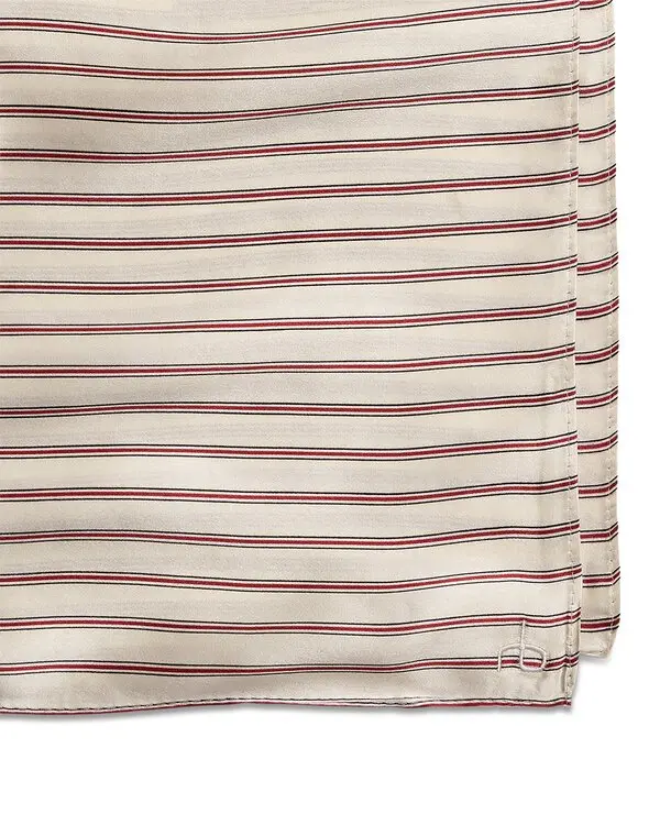 Rag & Bone Gail Striped Silk Scarf - Ivory/burgundy Stripe