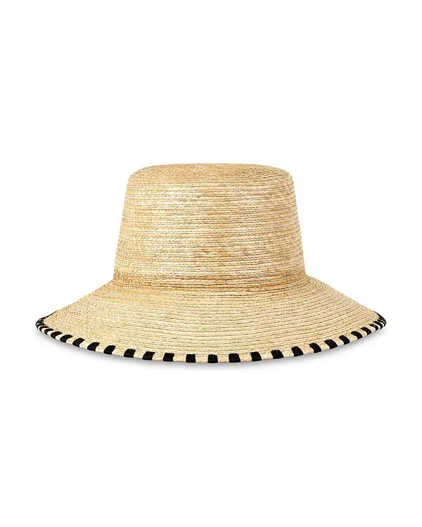 SUNSHINE TIENDA Jakeline Straw Bucket Hat - Black