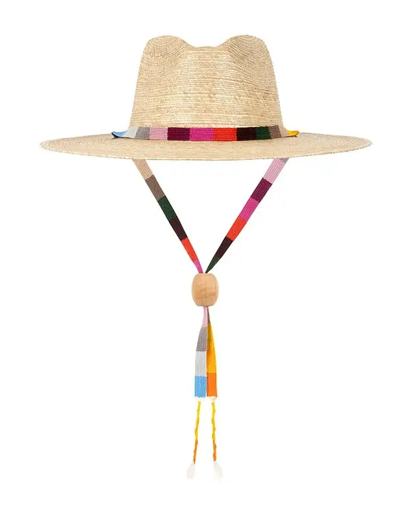 SUNSHINE TIENDA Rainbow Rancher Palm Straw Hat - Multi