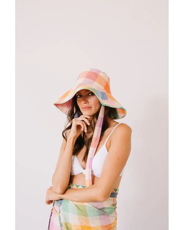 SUNSHINE TIENDA Plaid Bucket Hat