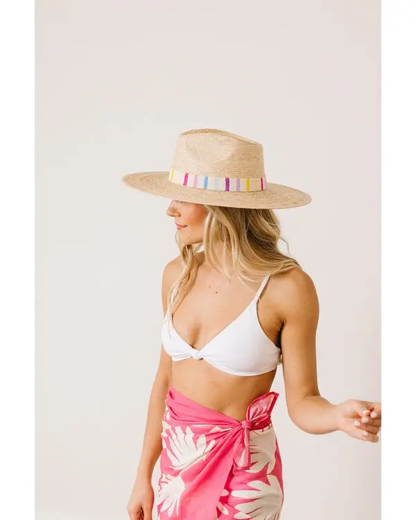 SUNSHINE TIENDA Valentina Palm Straw Hat