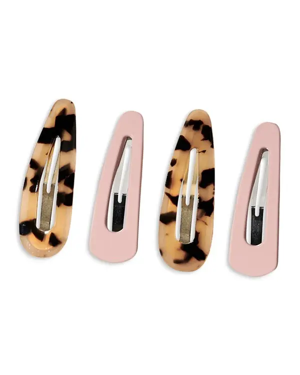 THE HAIR EDIT Snap Triangle Hair Clips Set Of 4