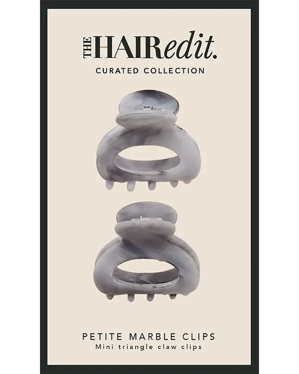 THE HAIR EDIT Petite Marble Claw Clips