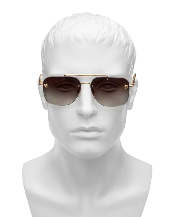 Versace Square Frame Sunglasses - Grey Gradient