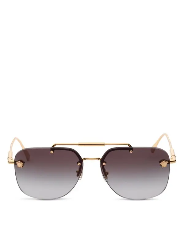 Versace Square Frame Sunglasses - Grey Gradient