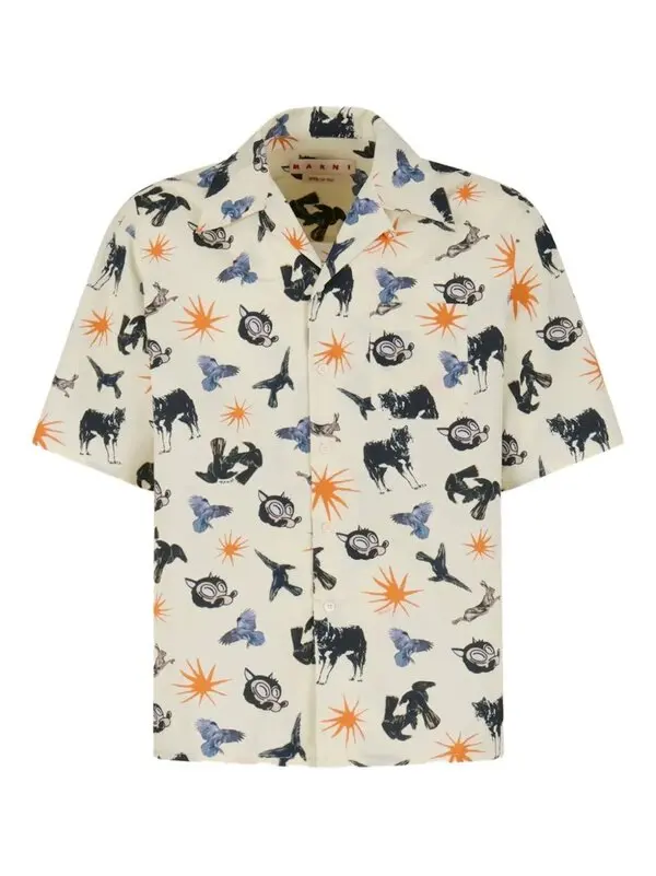 Marni Print Poplin Bowling Shirt