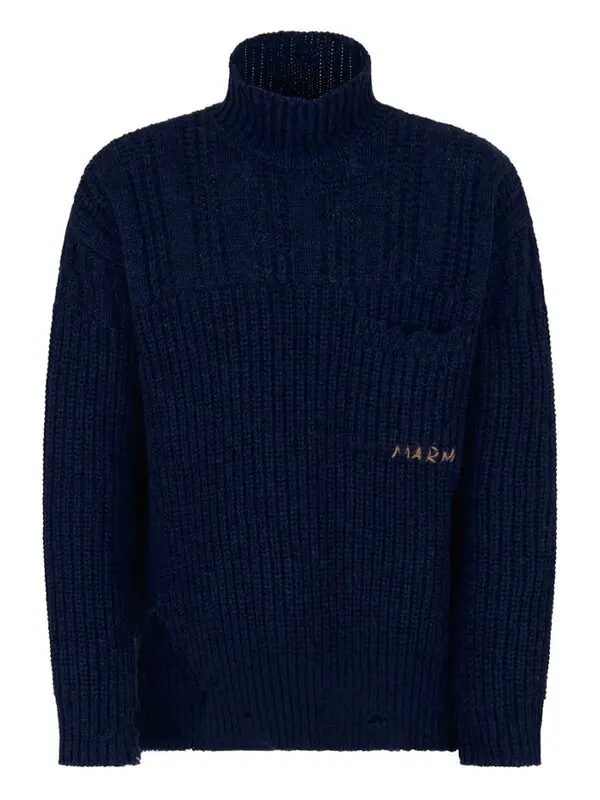 Marni Mending Turtleneck Sweater - Corn Flower