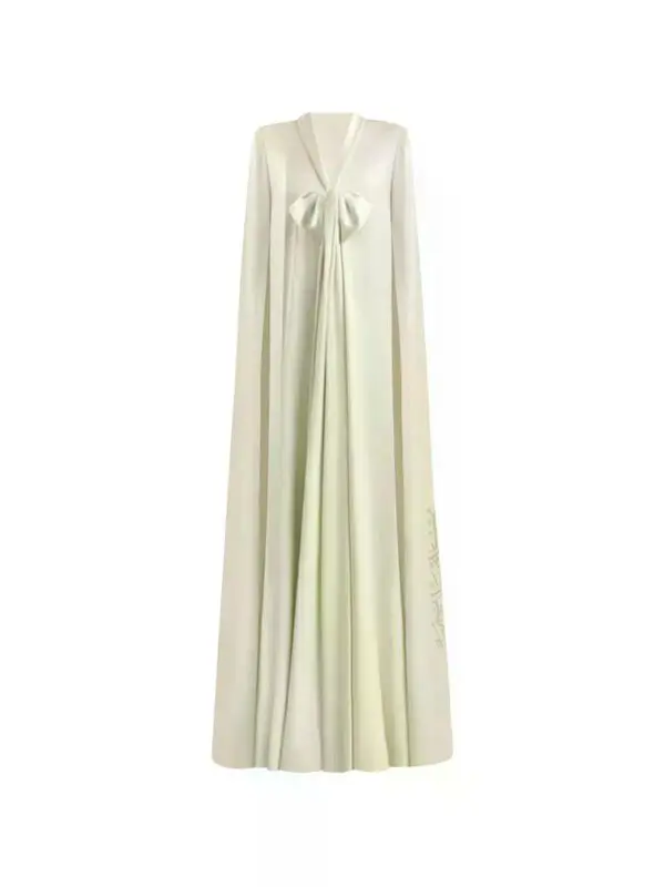 GEMY MAALOUF Calligraphy-embroidered Kaftan - Neutrals