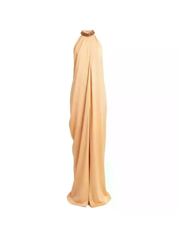 GEMY MAALOUF Beaded-collar Gown