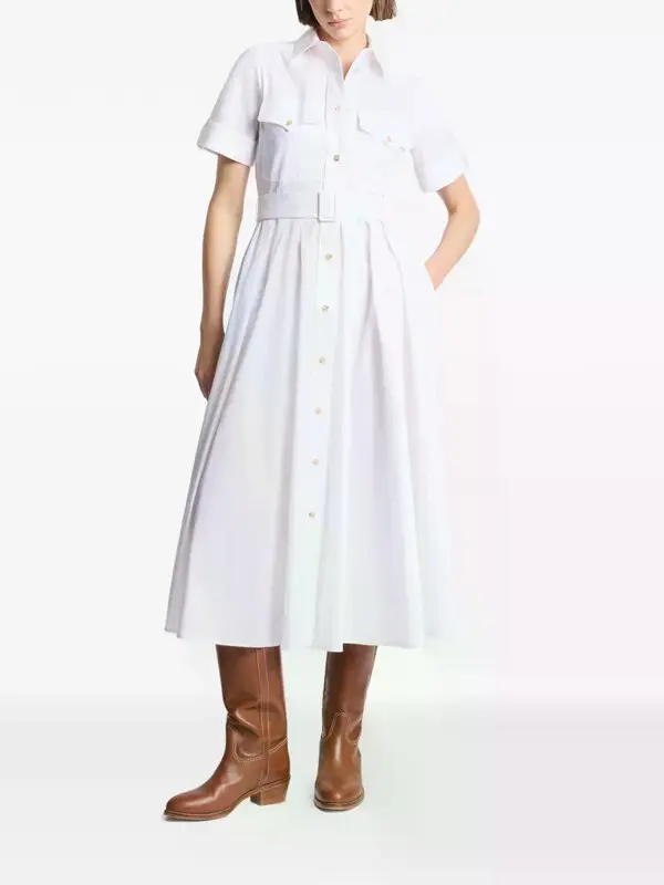 FAY Buttoned Shirt Midi Dress