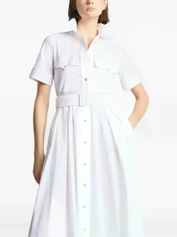 FAY Buttoned Shirt Midi Dress