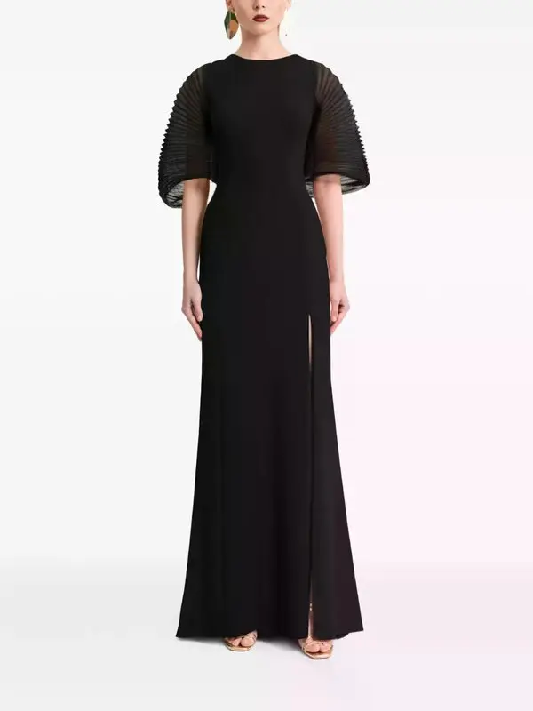 GEMY MAALOUF Back Bow-detail Maxi Dress - Black