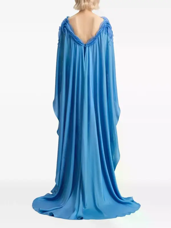 GEMY MAALOUF Ruffled Cape Dress