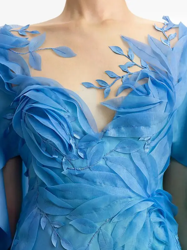 GEMY MAALOUF Ruffled Cape Dress