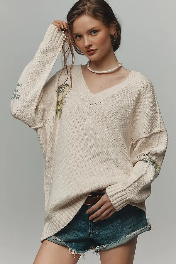 PILCRO Long Sleeve Oversized Pullover Sweater