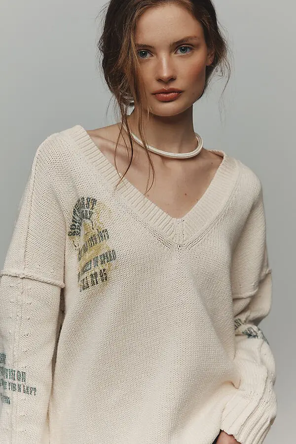 PILCRO Long Sleeve Oversized Pullover Sweater