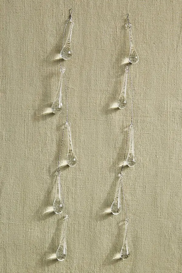 TERRAIN Set Of 2 Glass Raindrop Charm Strands