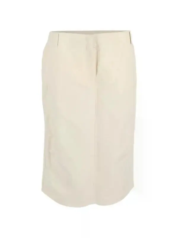 Max Mara Linen Buckle-detail Midi Skirt