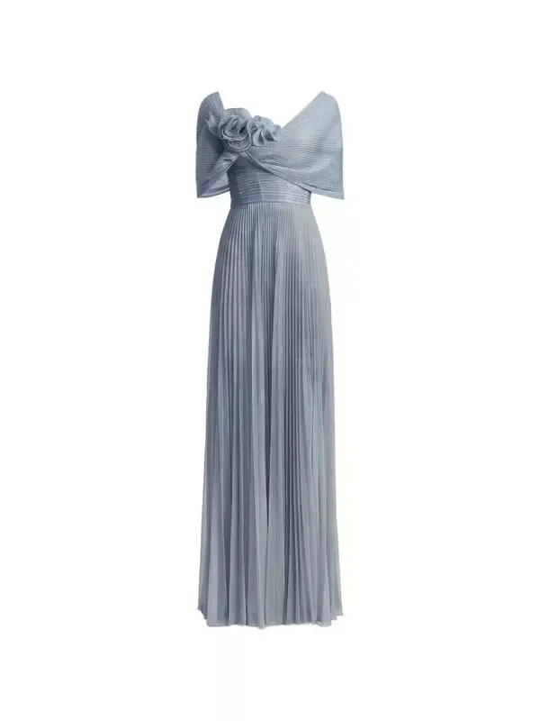 GEMY MAALOUF Draped-panel Gown - Blue