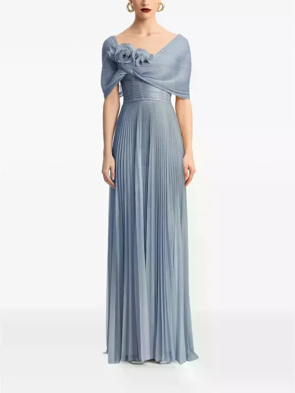 GEMY MAALOUF Draped-panel Gown - Blue