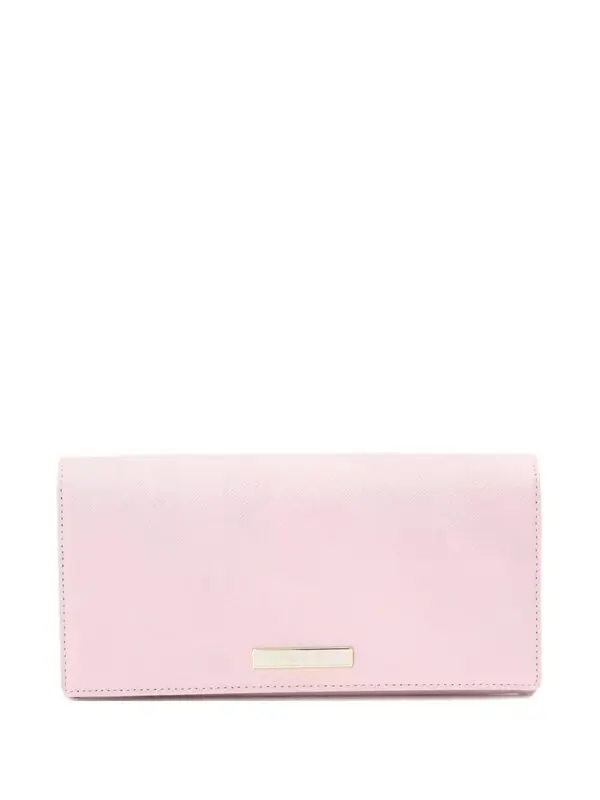 AGNÈS B. Metal-plaque Leather Wallet - Pink